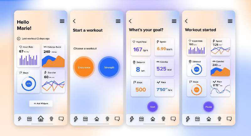 Hi fi frames fitness | UI4Free
