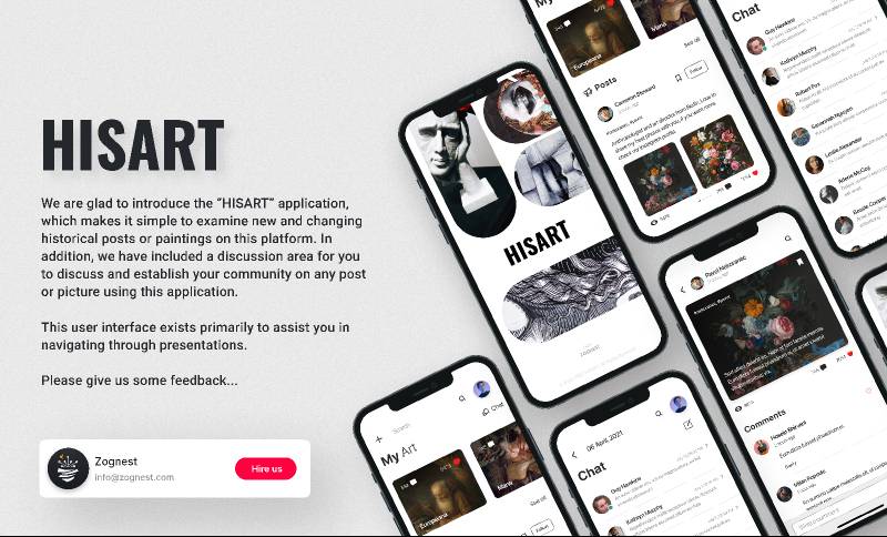 Hisart Painting Figma Mobile App Template | UI4Free
