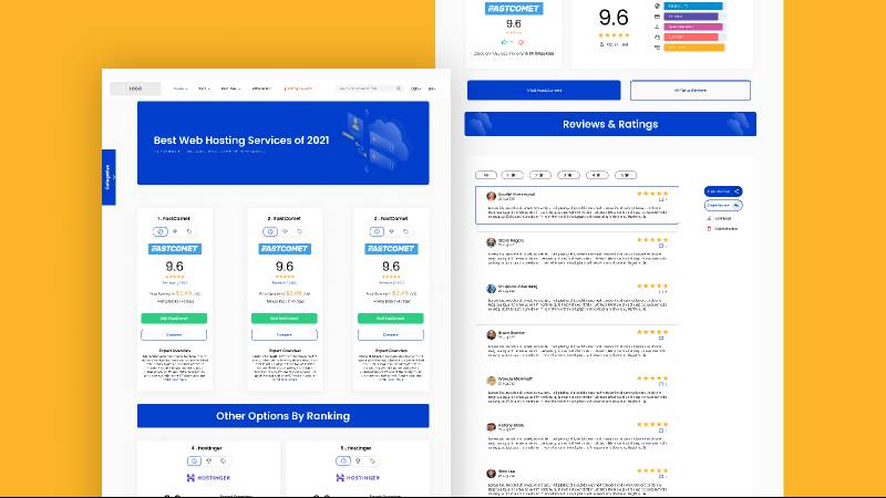 Hosting Company Compare Website Figma Template | UI4Free