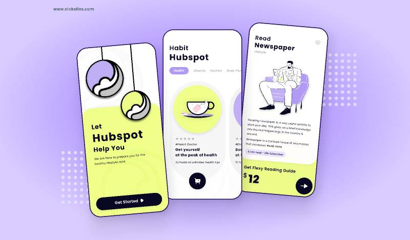Hubspot - Healthy Lifestyle Figma Mobile Template | UI4Free