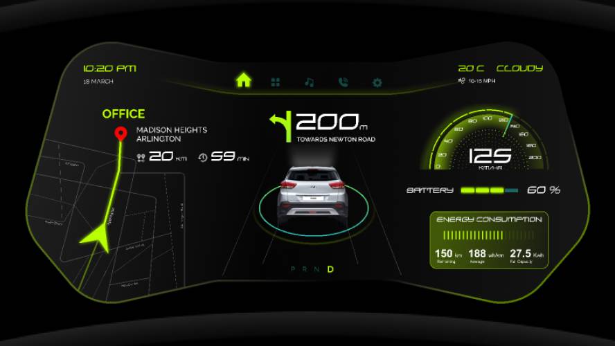 Electric Cars Dashboard Design Concept - Ui4free.com