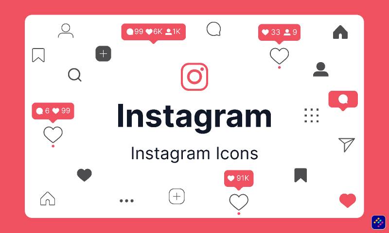 Instagram Icons Figma Template | UI4Free