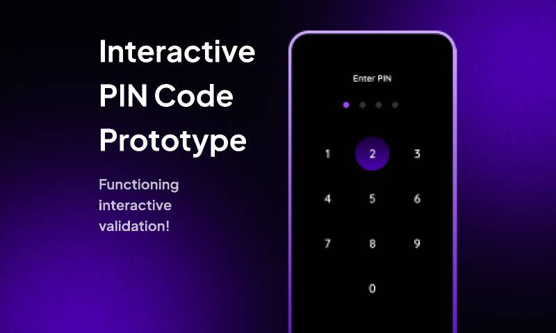Interactive PIN Code Prototype Figma Template | UI4Free