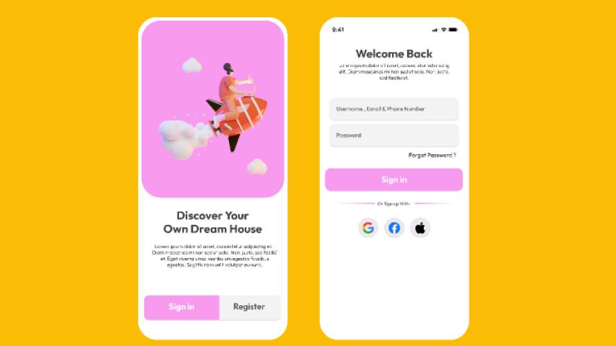 Job Finding app figma template - Ui4free.com