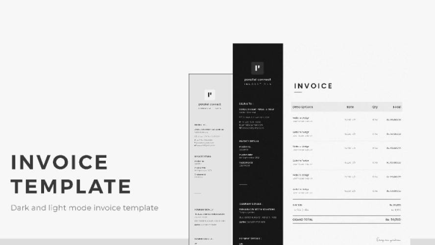 Fully editable A4 invoice template - Ui4free.com