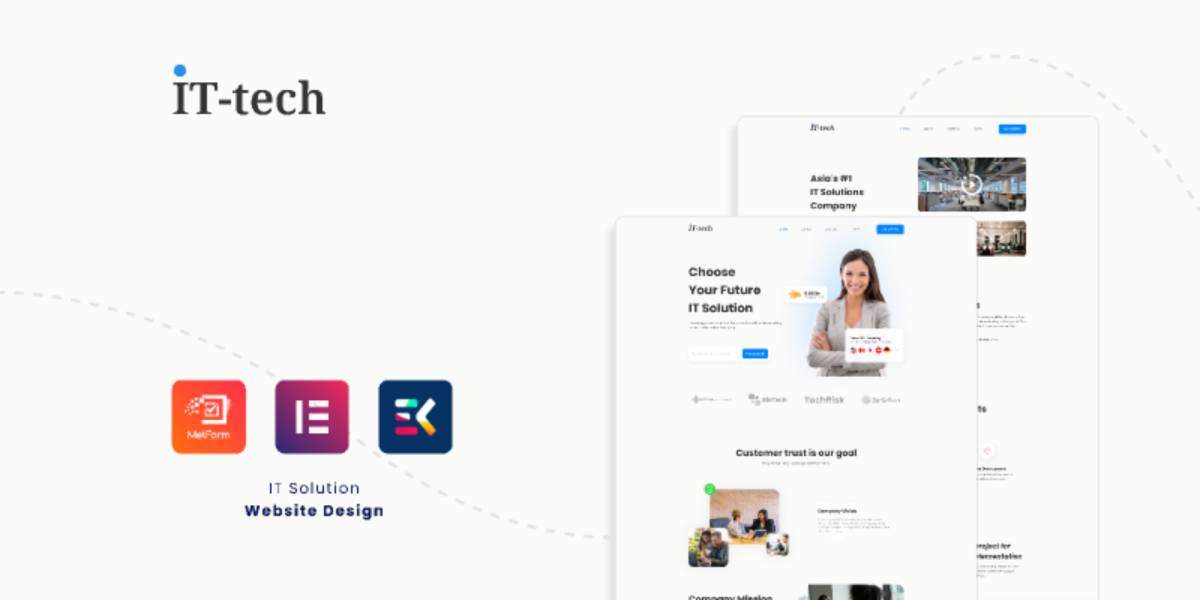 IT-tech - IT Solution Website Design Figma | UI4Free