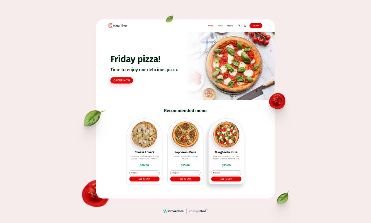 Landing Page (Food and Beverage) Figma Web Ui Kit | UI4Free