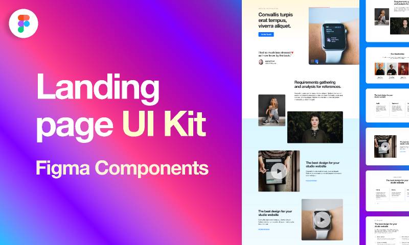 Landing page UI Kit + Components | UI4Free