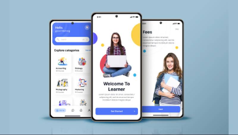 Learner Education app UI Kit Mobile Template | UI4Free