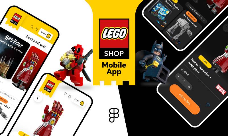 LEGO SHOP - Mobile App Figma Template | UI4Free