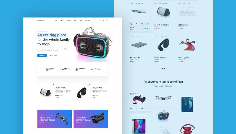 LinkedTech E-commerce Figma Website Template | UI4Free
