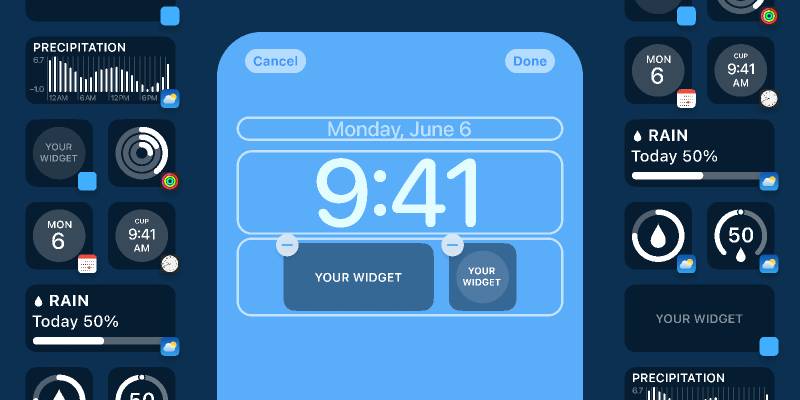 Lock Screen Widgets iOS 16 Figma Ui Kit | UI4Free