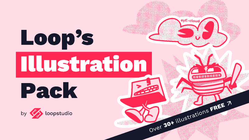 Loop's Illustration Pack Figma Free Download | UI4Free