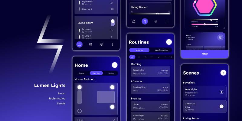 Lumen Lights UI Kit Figma Template | UI4Free