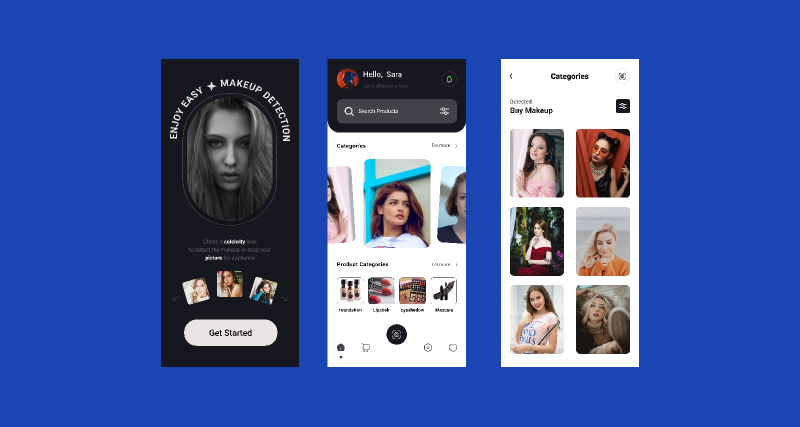MakeUp app Design Figma Ui Kit | UI4Free