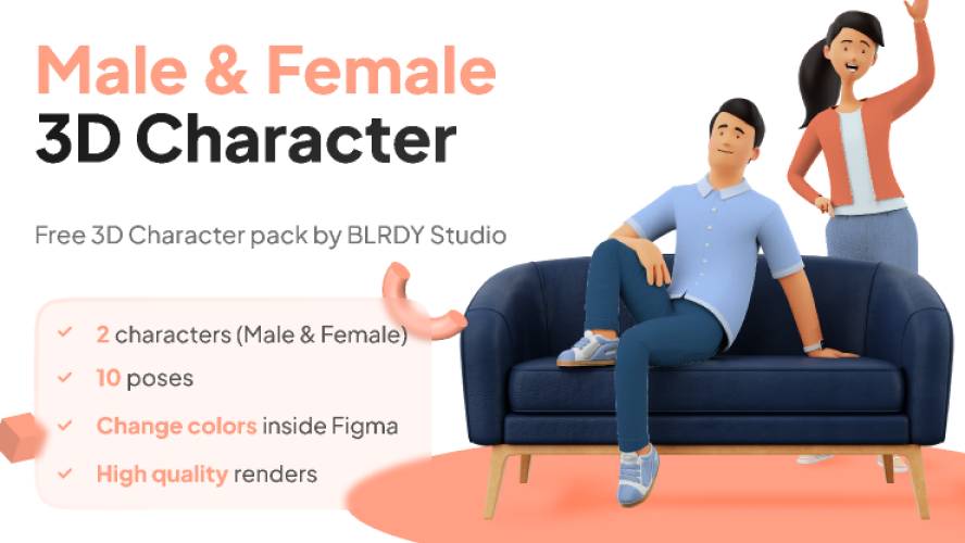 Download Figma Glossy Illustration Pack - Ui4free.com