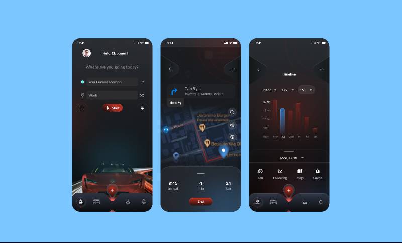 Mapa UI - Glassmorphism Figma Mobile Template | UI4Free