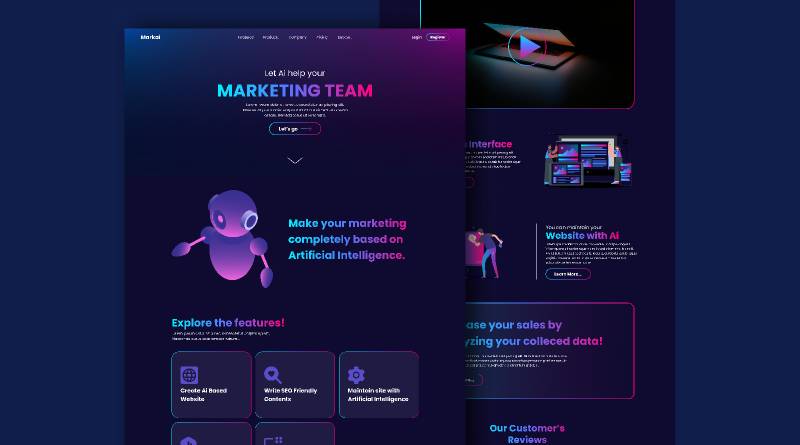 Marketing Landing Page UI Design | UI4Free