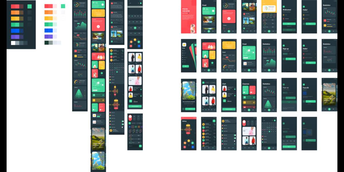 Marvie ios ui kit for sketch Figma Template | UI4Free