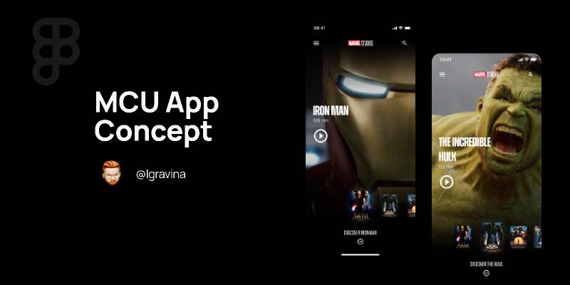 MCU App Concept - Free Fimga Mobile Template | UI4Free