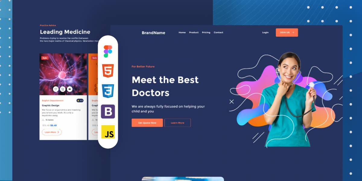 Medical Reliable - simple website figma template | UI4Free