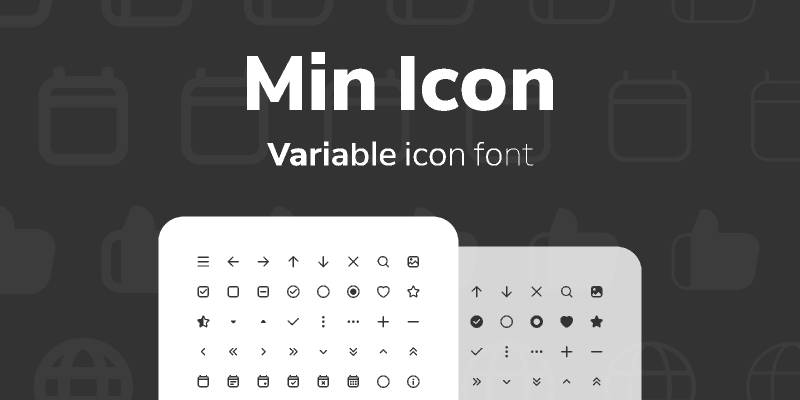 Min Icon - Variable icon font Figma Template | UI4Free