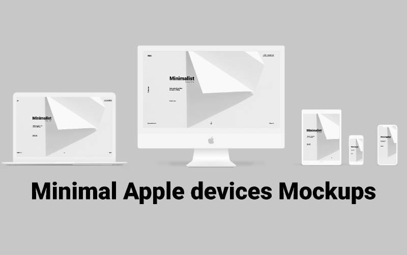 Minimal Apple devices Mockups | UI4Free