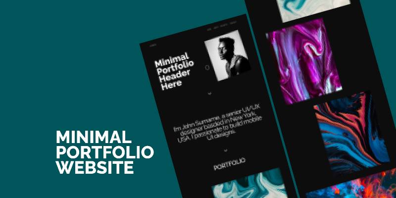 Minimal Portfolio Figma Website UI Kit | UI4Free