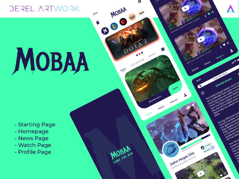MOBAA APP (Moba Games App) | UI4Free