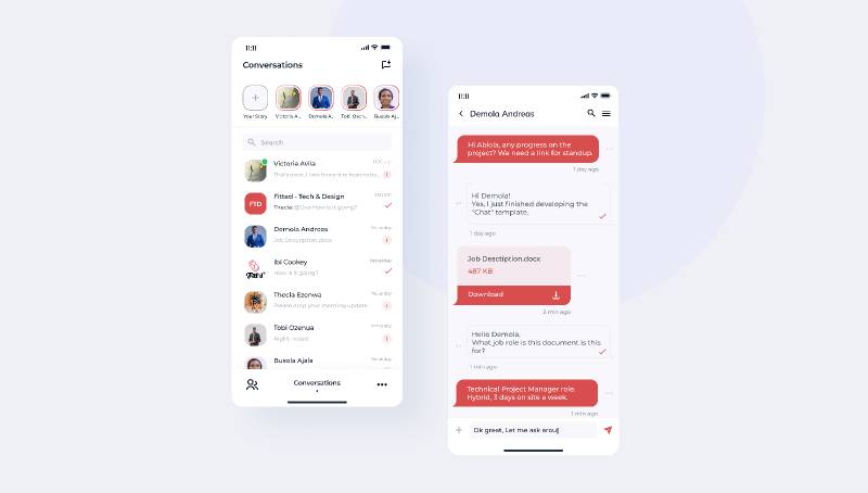 Mobile App Chat Figma UI Kit | UI4Free