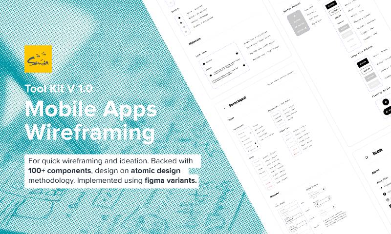 Mobile Apps Figma Wireframe Tool Kit | UI4Free