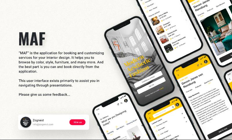 Modern Aesthetic Fashion Figma Mobile App Template | UI4Free