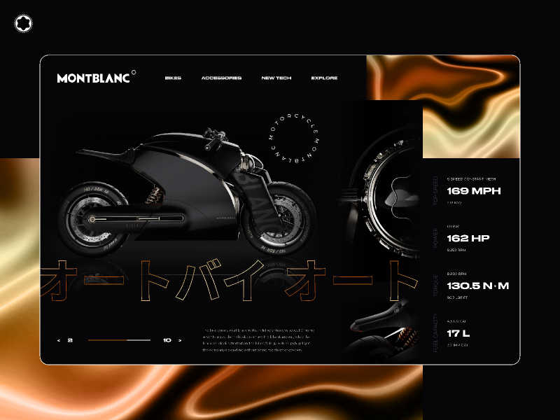 Montblanc - Motorcycle website concept design | UI4Free