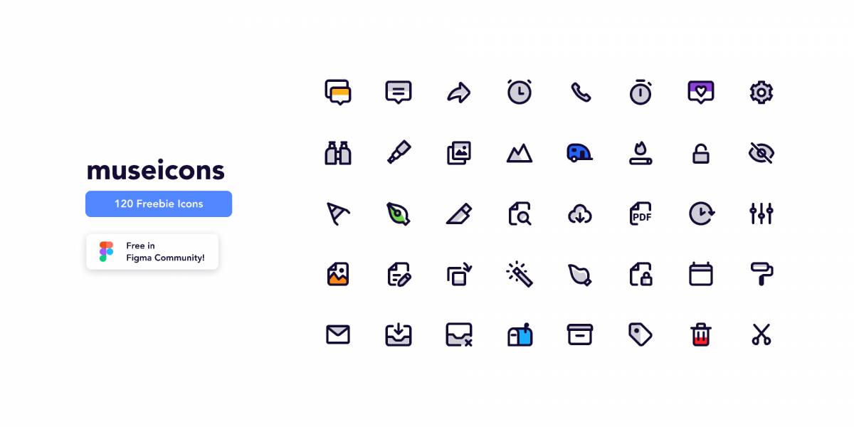 museicons icon figma for free | UI4Free
