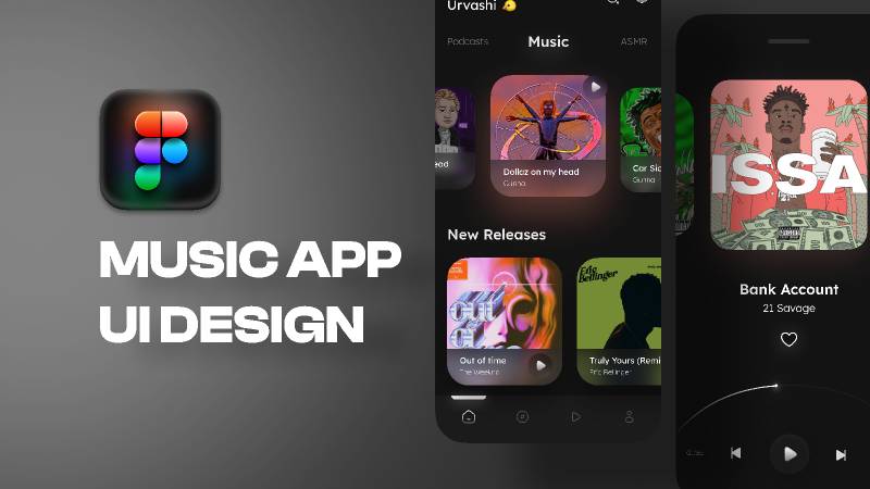 Music App Concept Figma Mobile Template | UI4Free