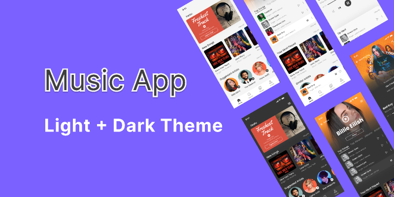 Music App Figma Free Template | UI4Free