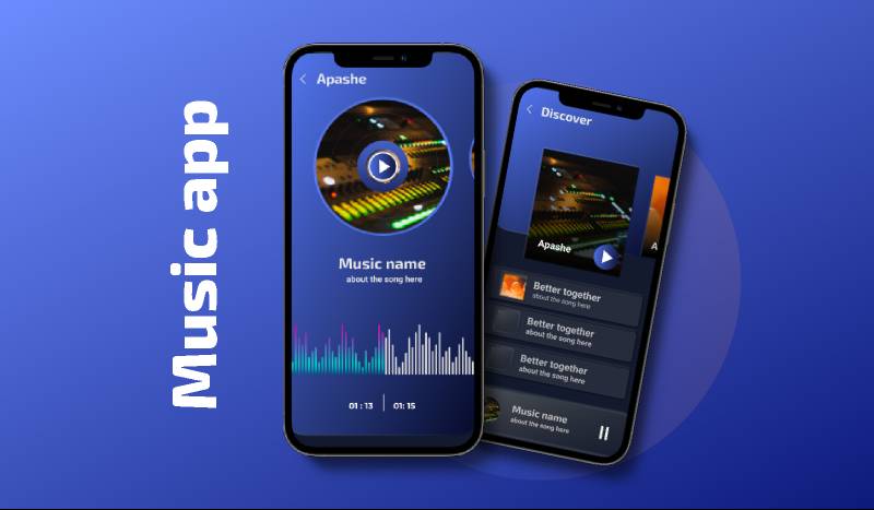 Music app Figma Mobile Template | UI4Free