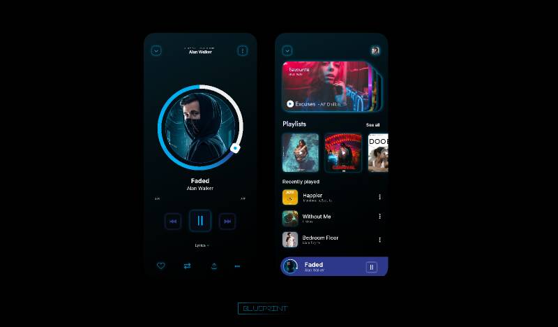 Music App Figma Template | UI4Free