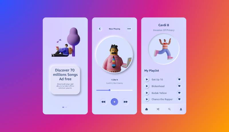Music Figma App Template | UI4Free