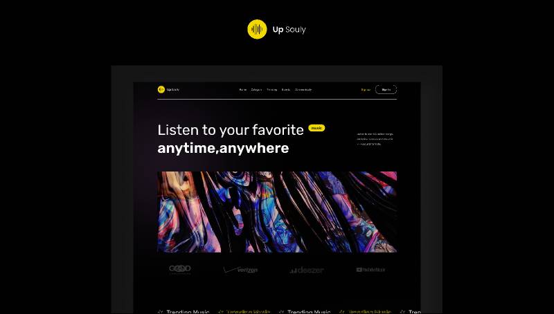 Music Landing Page Figma Template | UI4Free
