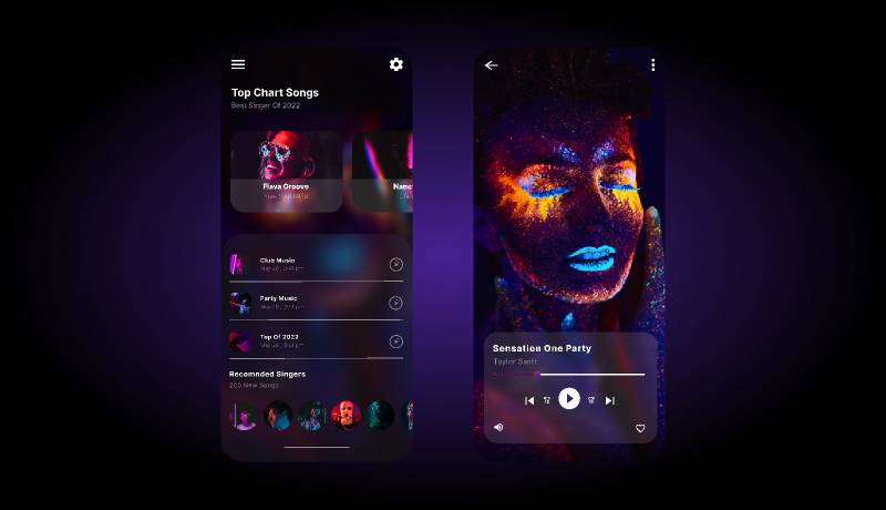 Music Player Figma Mobile App Concept | UI4Free