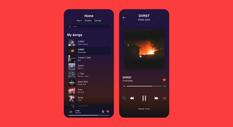 Music Player Figma Template | UI4Free