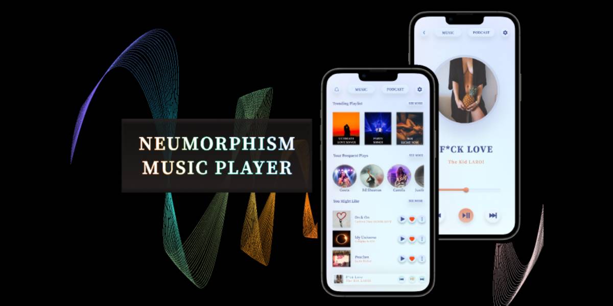 Neumorphism Music Player Figma Free | UI4Free