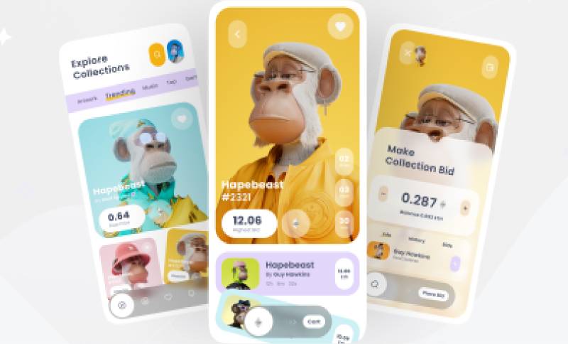 NFT Marketplace - Mobile App Light Version Figma Ui Kit | UI4Free NFT Marketplace - Mobile App Light Version Figma Ui Kit | UI4Free