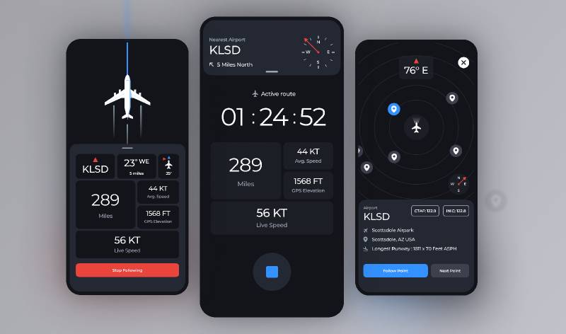 Nice Flight – Pilot App Figma Template | UI4Free
