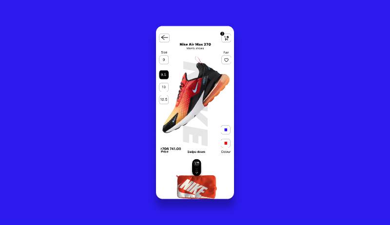 Nike Figma Mobile App Template - Ui4free.com