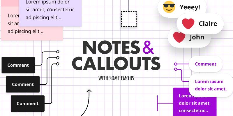 Notes & Callouts Figma UI Components | UI4Free