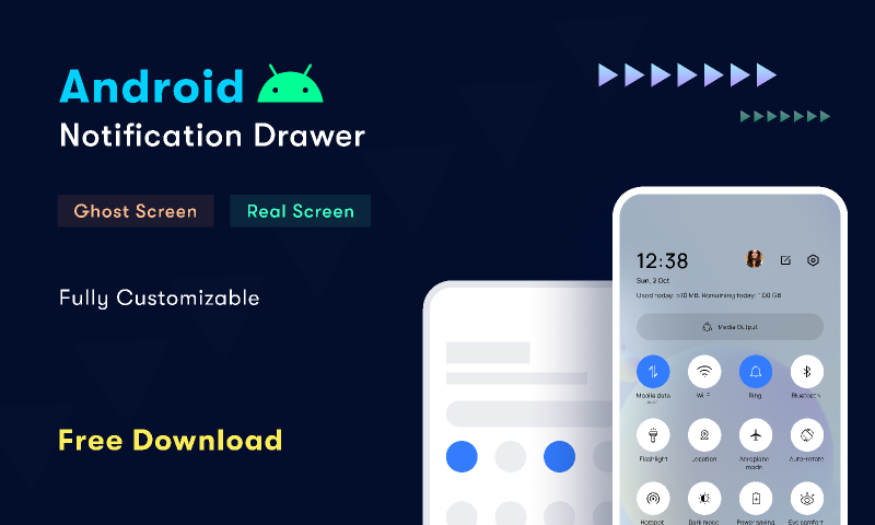 Notification drawer UI Figma Free Download | UI4Free