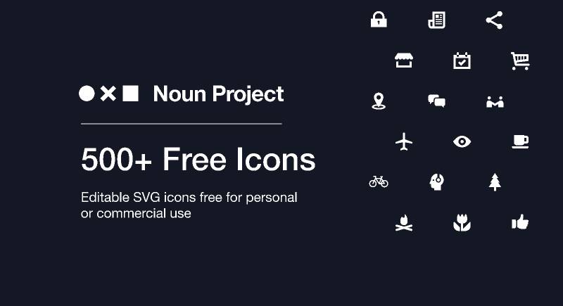 Noun Project 500+ Free Icons Figma Resource | UI4Free