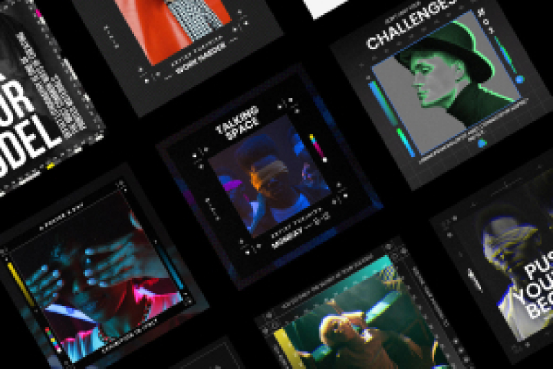 Offset Print Instagram Posts and Stories Figma Template | UI4Free